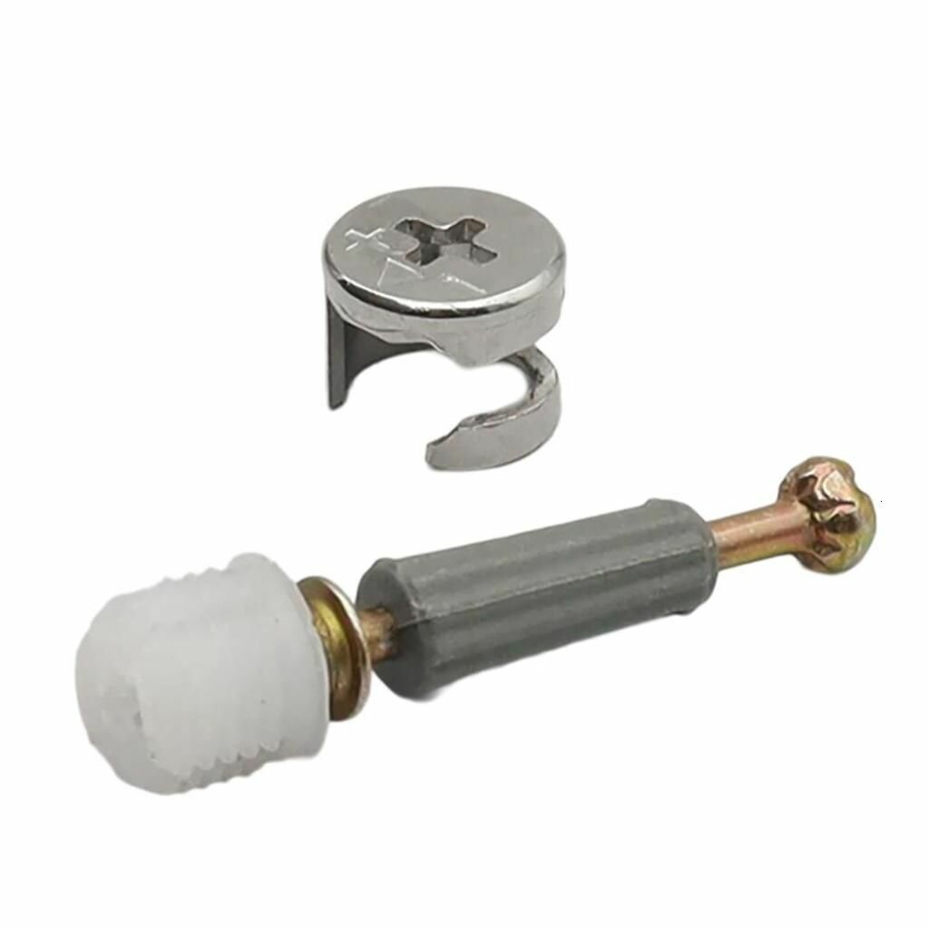 100 шт. эксцентриковые мебельные стяжки, Столб серого цвета