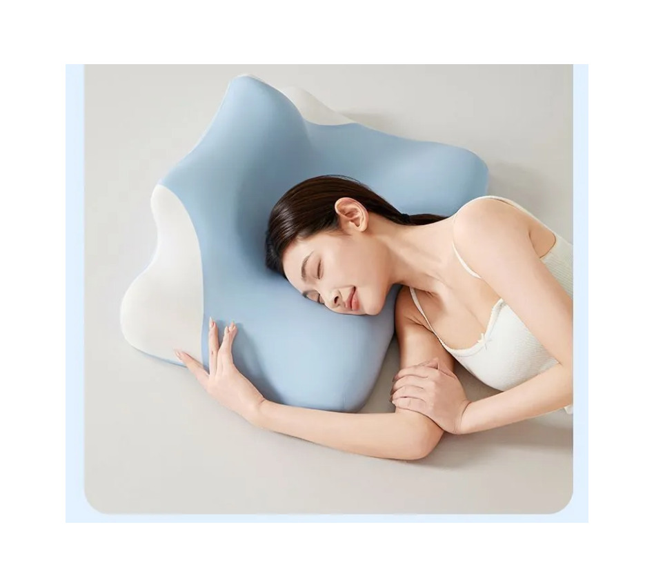Pillow, rebound memory foam lying pillow, neck support pillow, innocent blue, 40*60cm