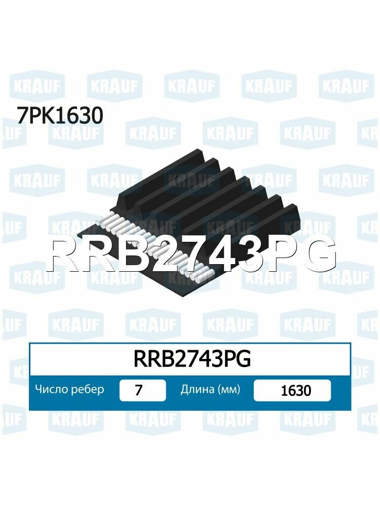 Ремень поликлиновой Krauf RRB2743PG