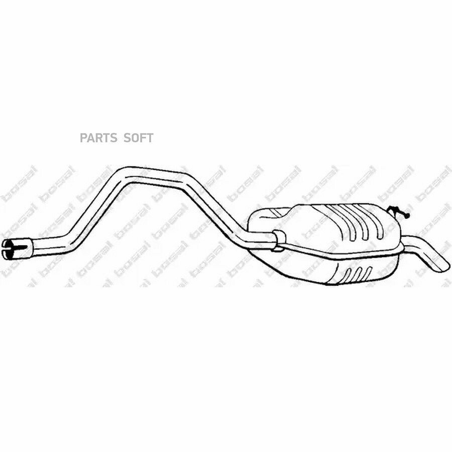 Глушитель выхлопных газов конечный от официального дистрибьютора, BOSAL, артикул 278857