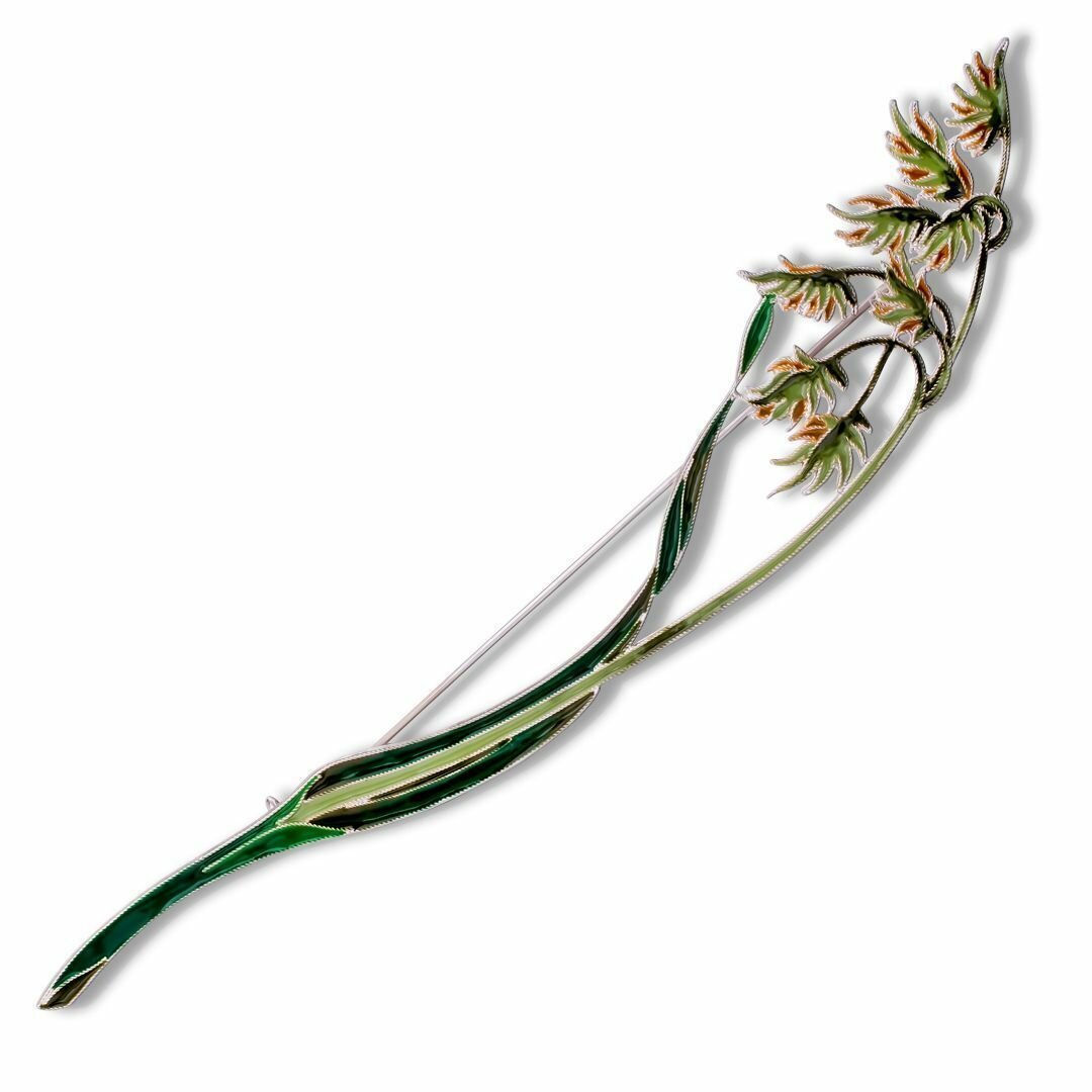 Брошь, серебро, 925 проба, эмаль