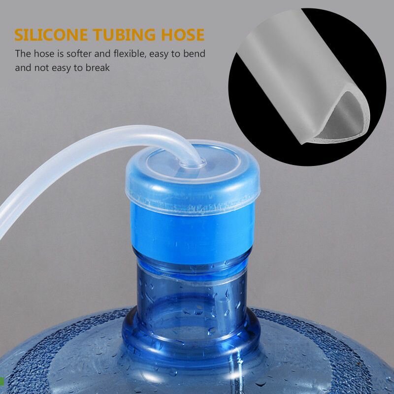 Силиконовая трубка для диспенсера воды, гибкий прозрачный шланг для кулера и бутылочного насоса 53x0.80x0.80 см, комплект замены из 4 штук
