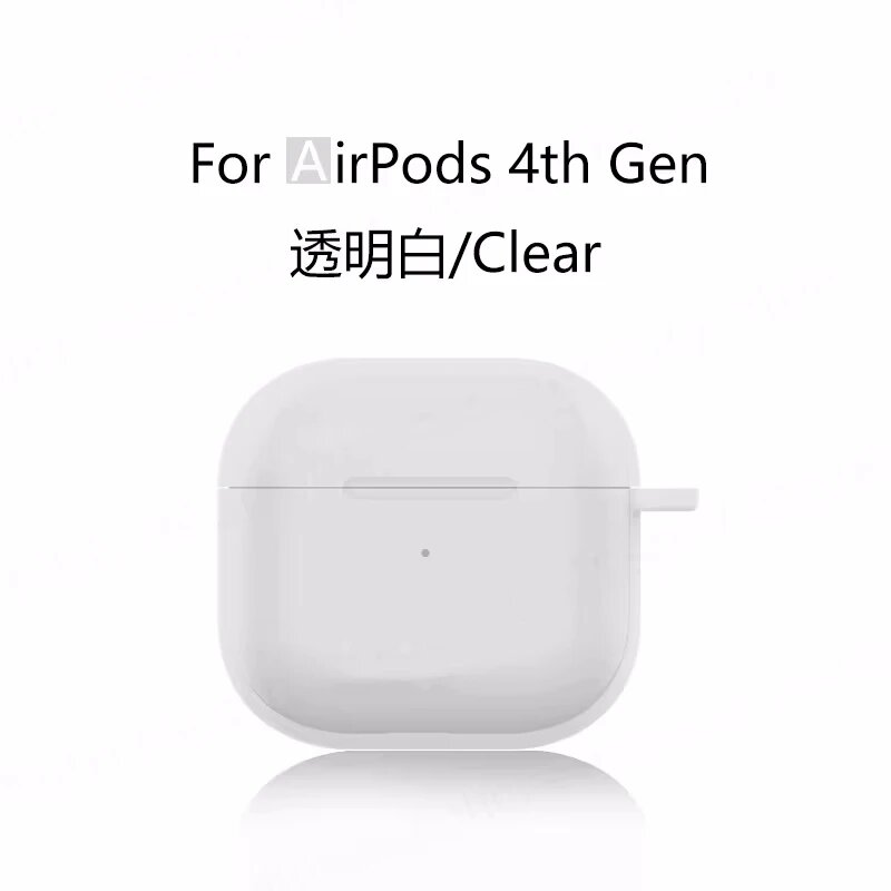 Чехол для AirPods 4 (2026), мягкий силиконовый, противоударный, защитный, с активным шумоподавлением