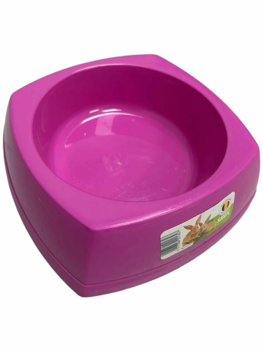 Миска для собак, кошек и грызунов SAVIC, цвет розовый, 16х16х5.5 см, S0182