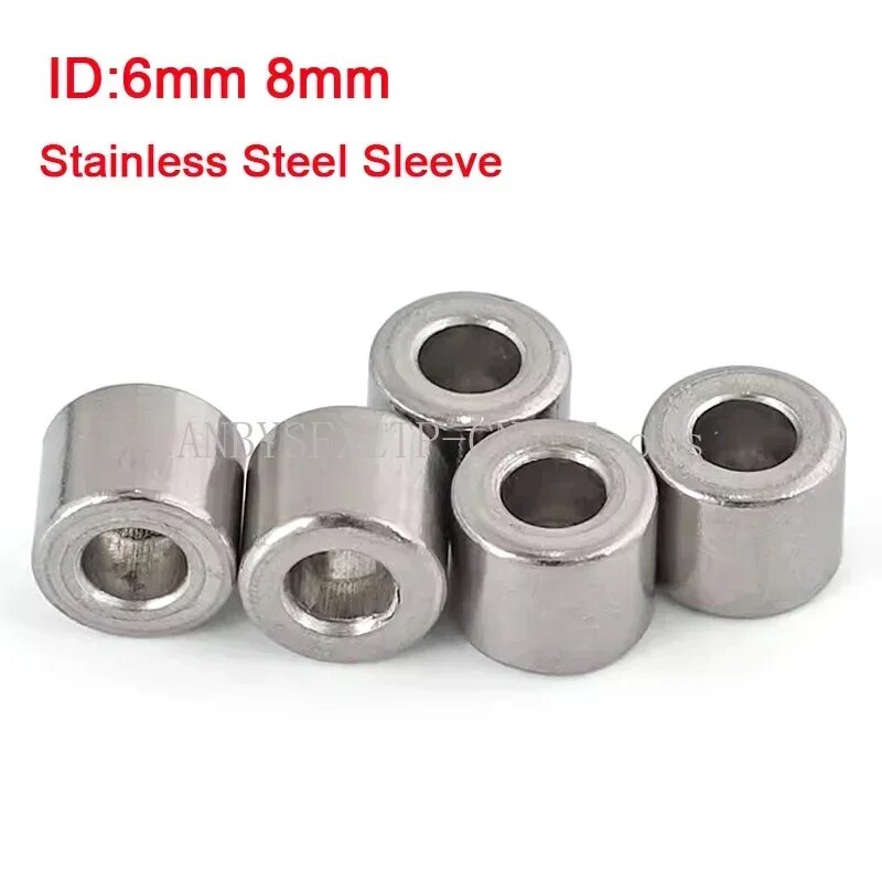 Втулки из нержавеющей стали 6мм 8мм 6x12x5mm(10Pcs)