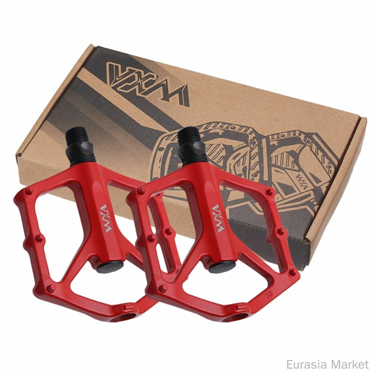 2 Шт. Велосипедные Педали Нескользящие Алюминиевые Сплавные Детали Красные