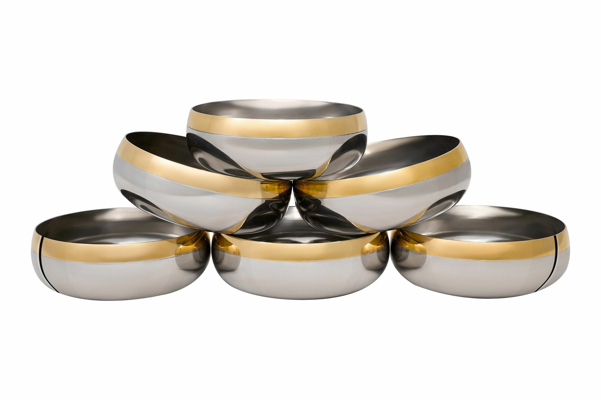 Чаши десертные Барон с золотым декором, 12 см, комплект 6 штук, премиальная сервировка стола от Zepter