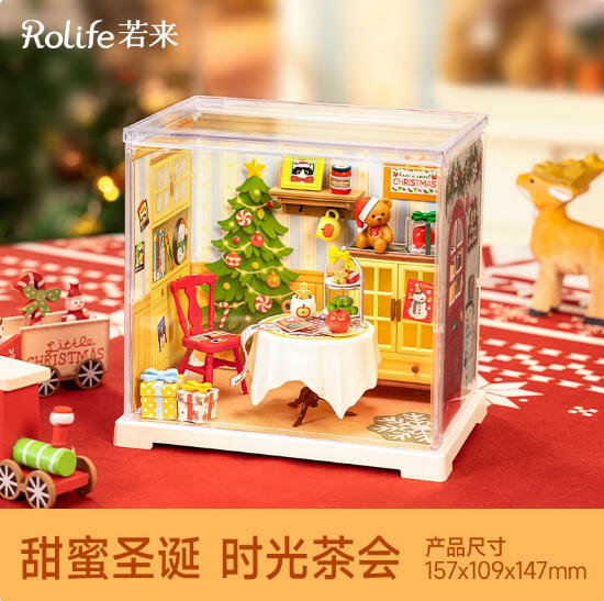 Rolife DIY Миниатюрный Рождественский Имбирный Домик Сцена Строительные Блоки Модель Дома Подарок для Девочек