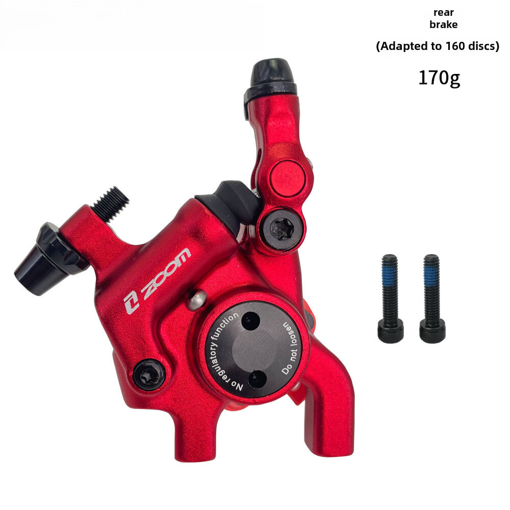 Дисковый тормоз для дорожного велосипеда ZOOM гидравлический 140/160 с тросом для гидравлики плоский диск (ZOOM красный 105 дорожный дисковый тормоз после 160)