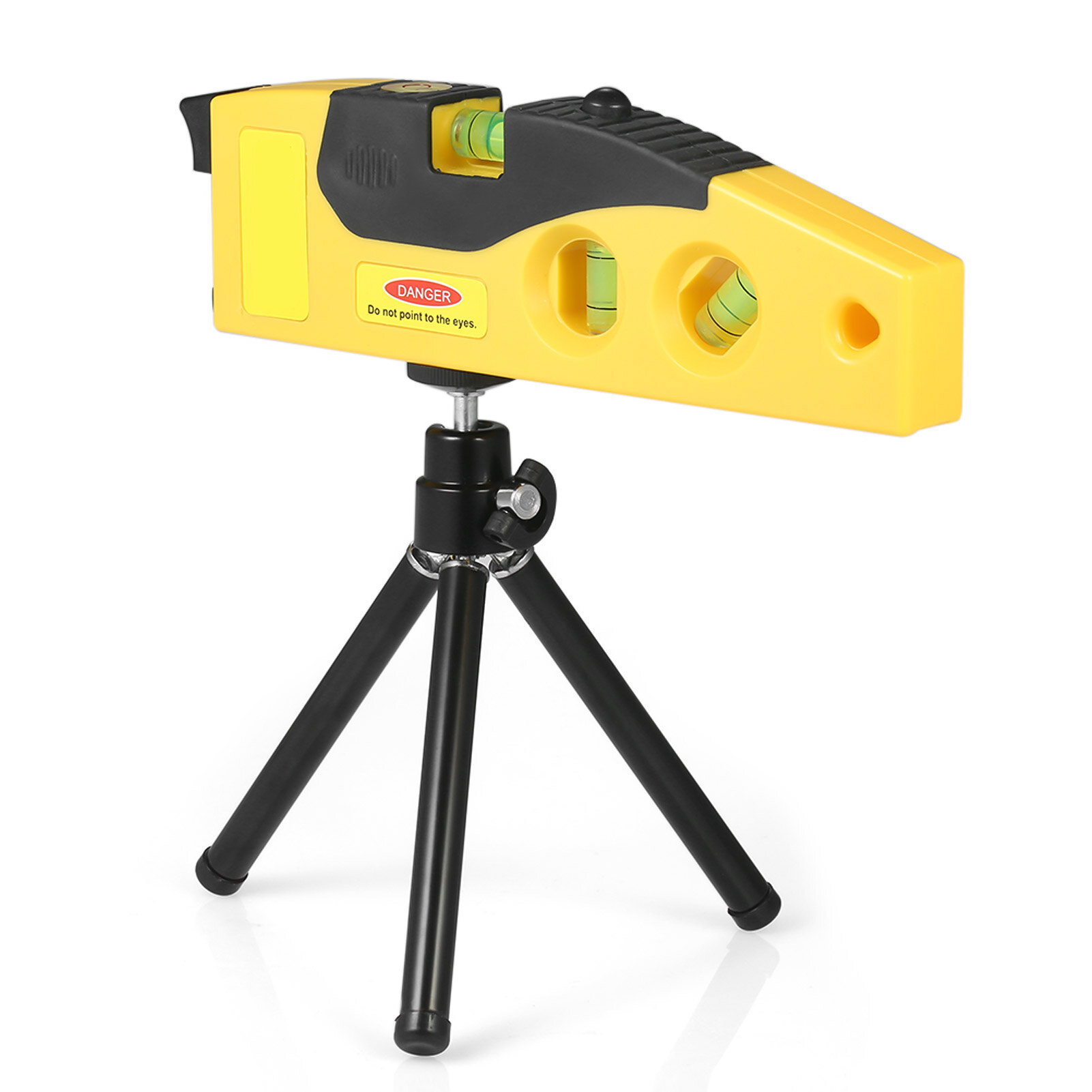 Универсальный уровень Cross Line Level лента для đoза Tripod батарейки для вешалки картин шкафов плитки стенки, Цвет: Желтый, Материал: ABS, Дистанция точечного режима: 30M, Дистанция перекрестной линии: 5M, Длина волны: 625-670mn, Мощность: 5mw,