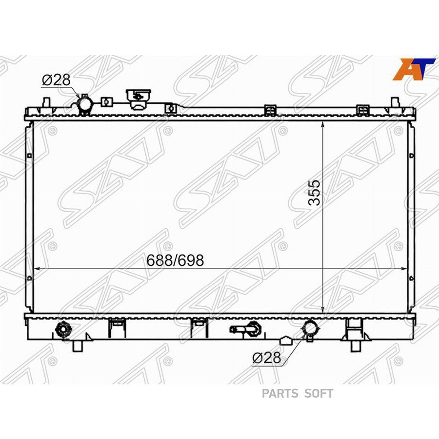 Радиатор Ford Ixion 99-05 / Mazda Premacy 99-05 от официального дистрибьютора, SAT, артикул MZ00012