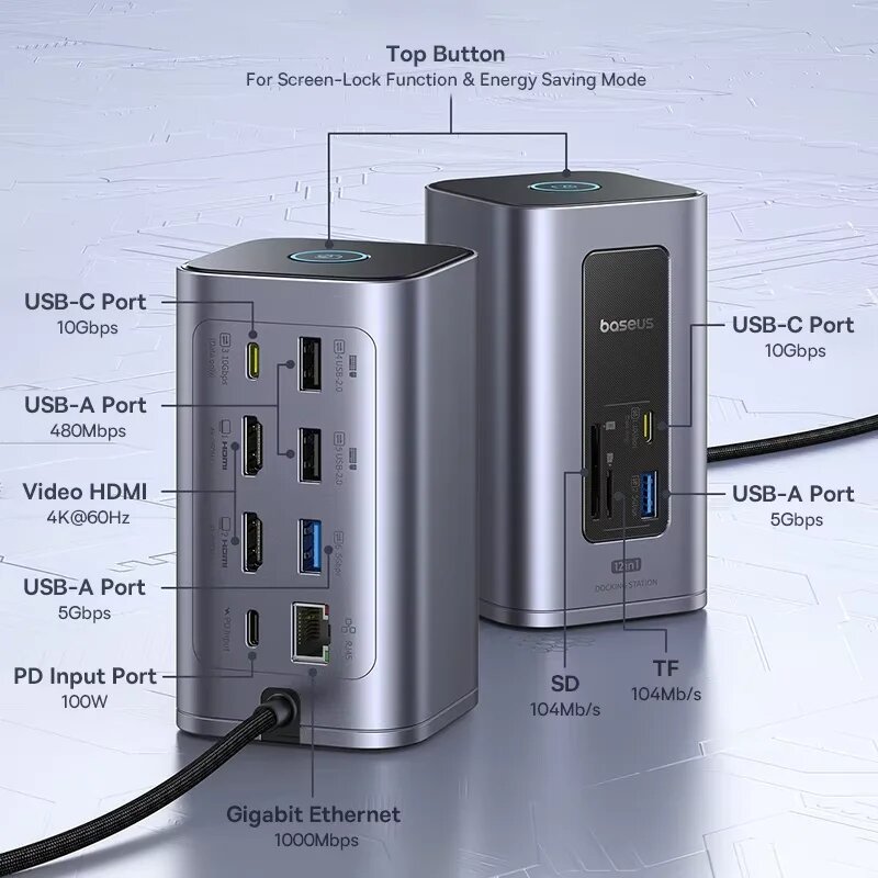 USB-концентратор Baseus 12 портов