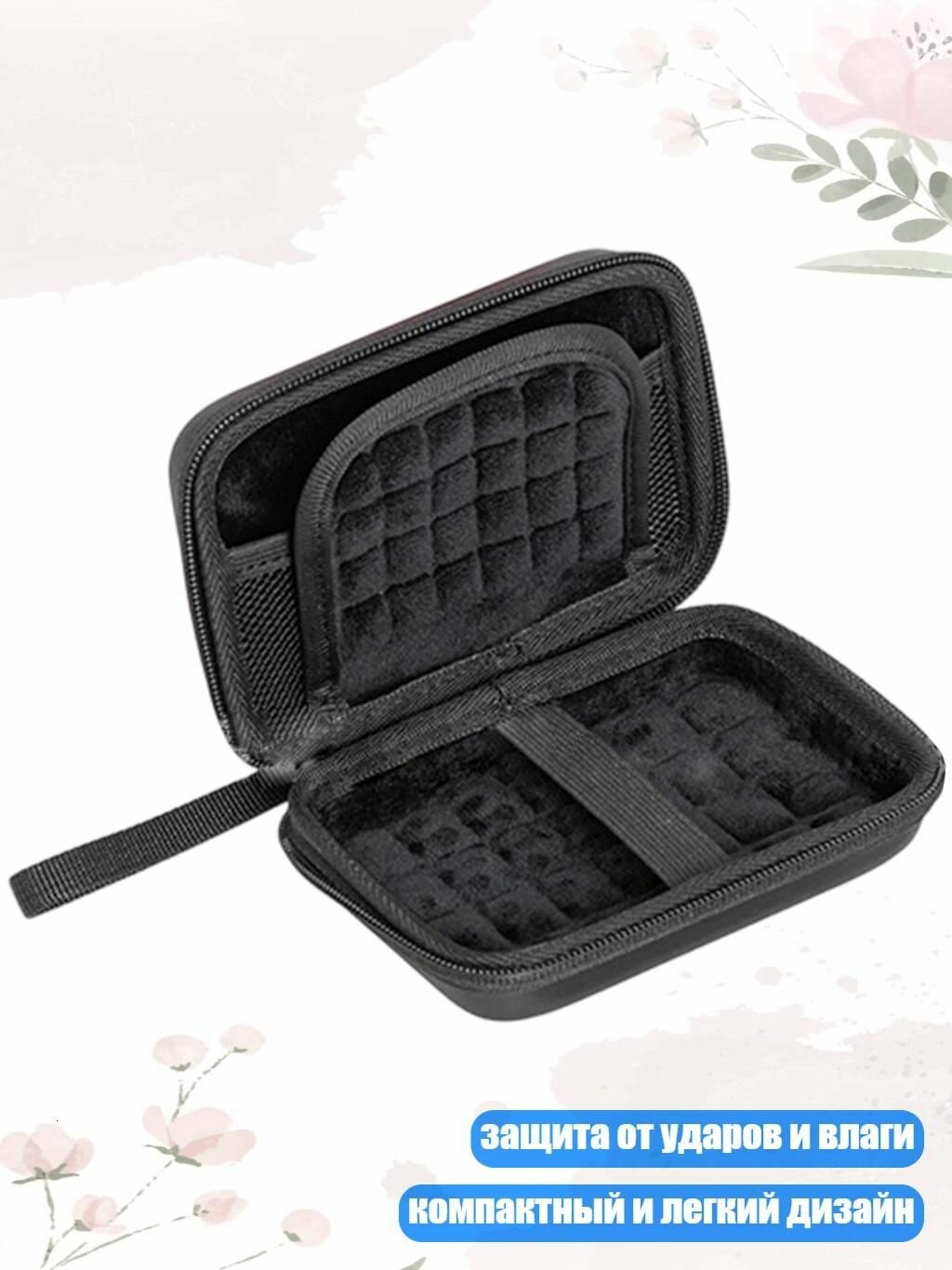 Портативный чехол для жесткого диска 2.5" из гибкого EVA с амортизацией, Черный