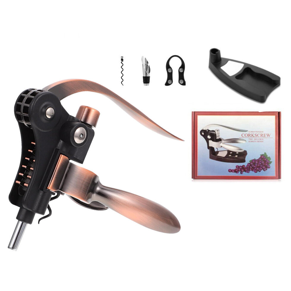 Набор открывалок для бутылок красного вина от производителя, популярный, с головой кролика, электролитически покрытые инструменты для вина в форме кролика, материал из цинкового сплава