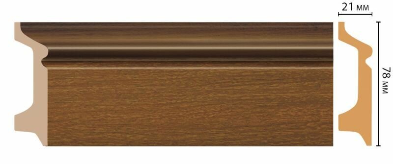 Плинтус напольный Decomaster D122-85 ШК/16 В78хШ21хД2400 мм / Декомастер.