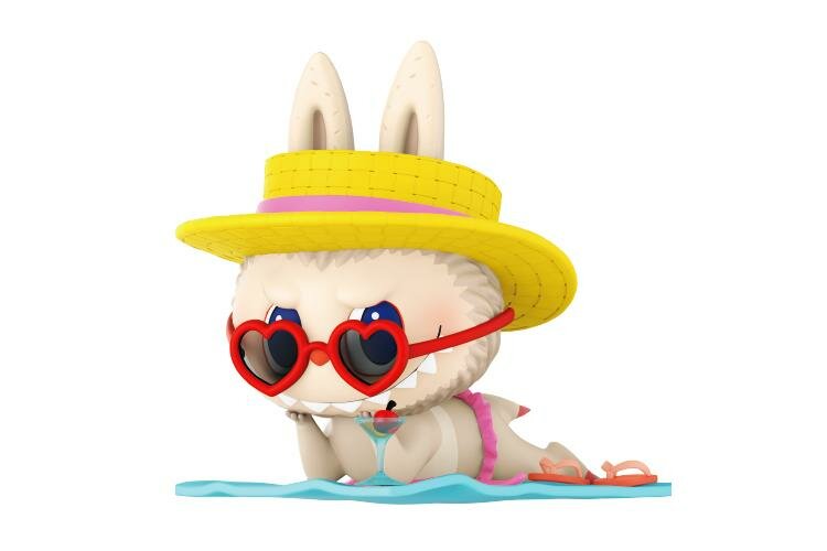 Фигурки унисекс POP MART LABUBU Beach милые модные, 14 см, цвет: white
