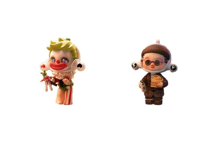 Фигурки унисекс POP MART SKULLPANDA Life Is A Game, розовые, Confirmed-Comedian+Glutton Guard (Open)