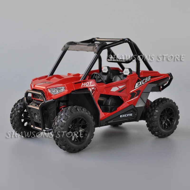 Красный квадроцикл Polaris EXCITE RZR 1:22