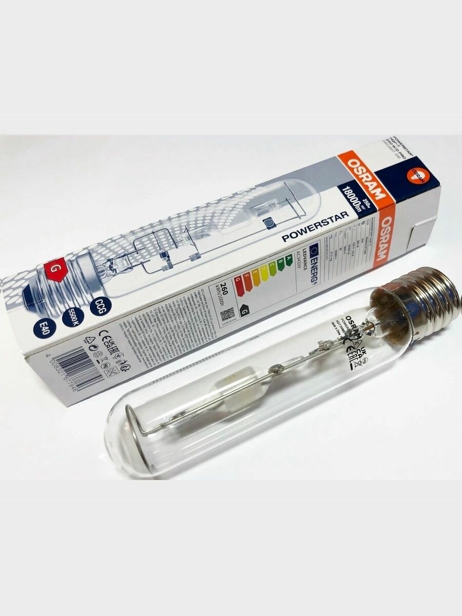 Лампа газоразрядная металлогалогенная HQI-T 250W/D 250Вт трубчатая 5300К E40 OSRAM 4008321677846