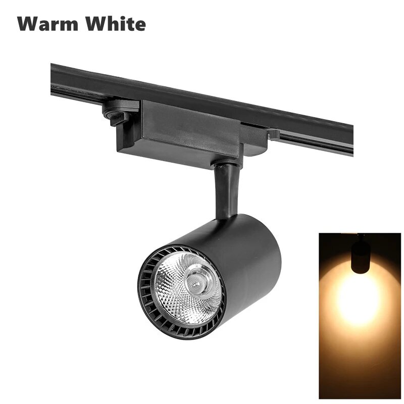 Трековый светильник Warm White, белый корпус 12W