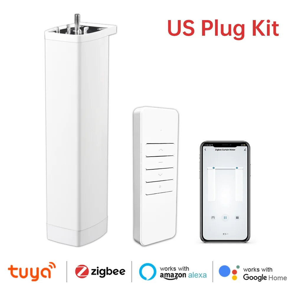 Электропривод для штор Manhot Smart Zigbee, US Plug