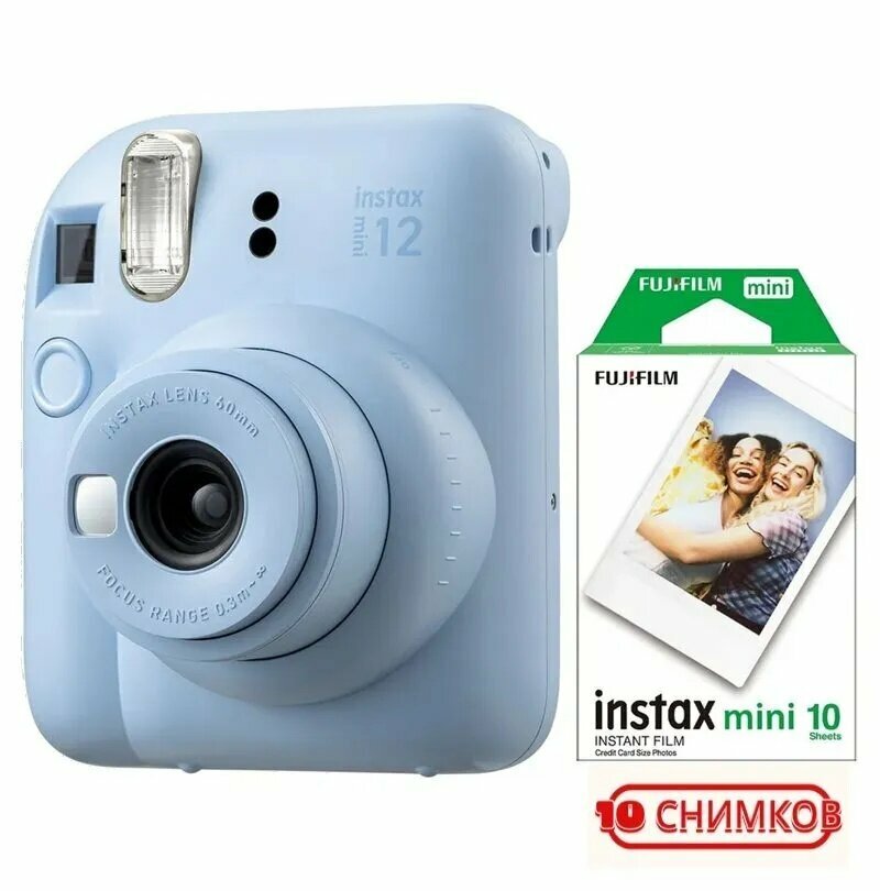 Fujifilm Компактный фотоаппарат Instax Mini 12 + Картриджи для Instax Mini, 10 фото