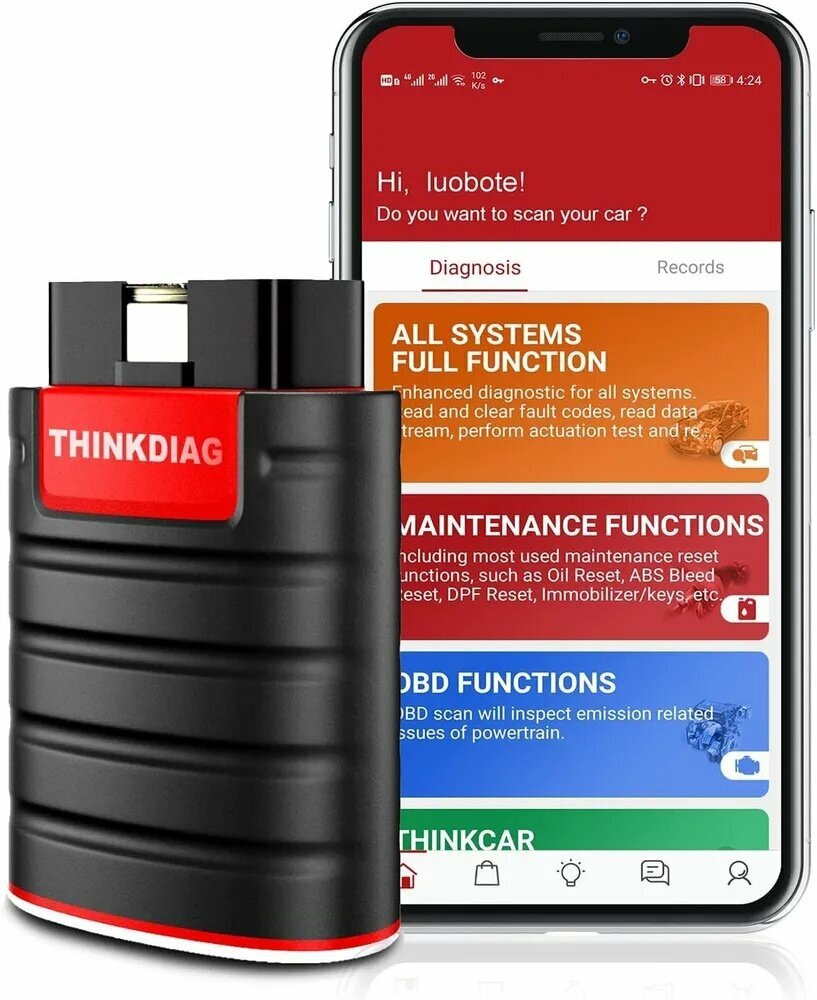 THINKCAR Thinkdiag Старый загрузочный сканер OBD2