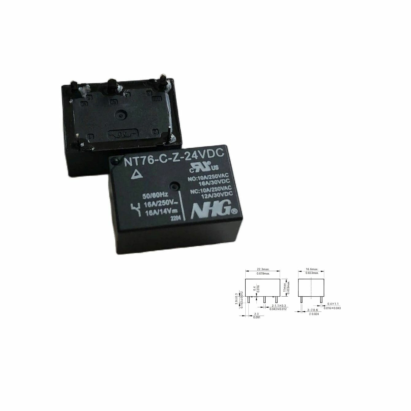 1 шт Реле электромагнитное NT76-C-Z-DC24V-0.45W