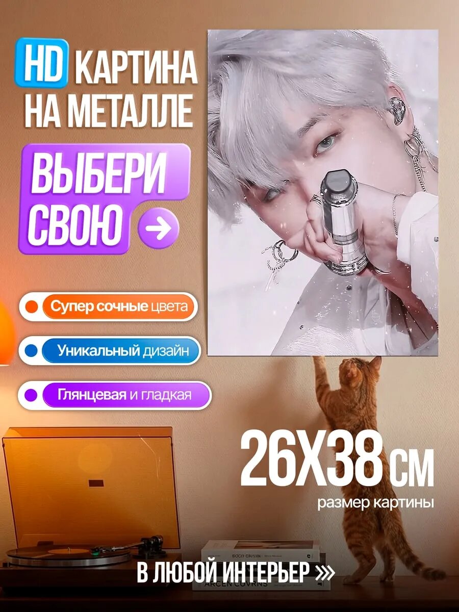 Картина на HD металле Чимин с микрофоном
