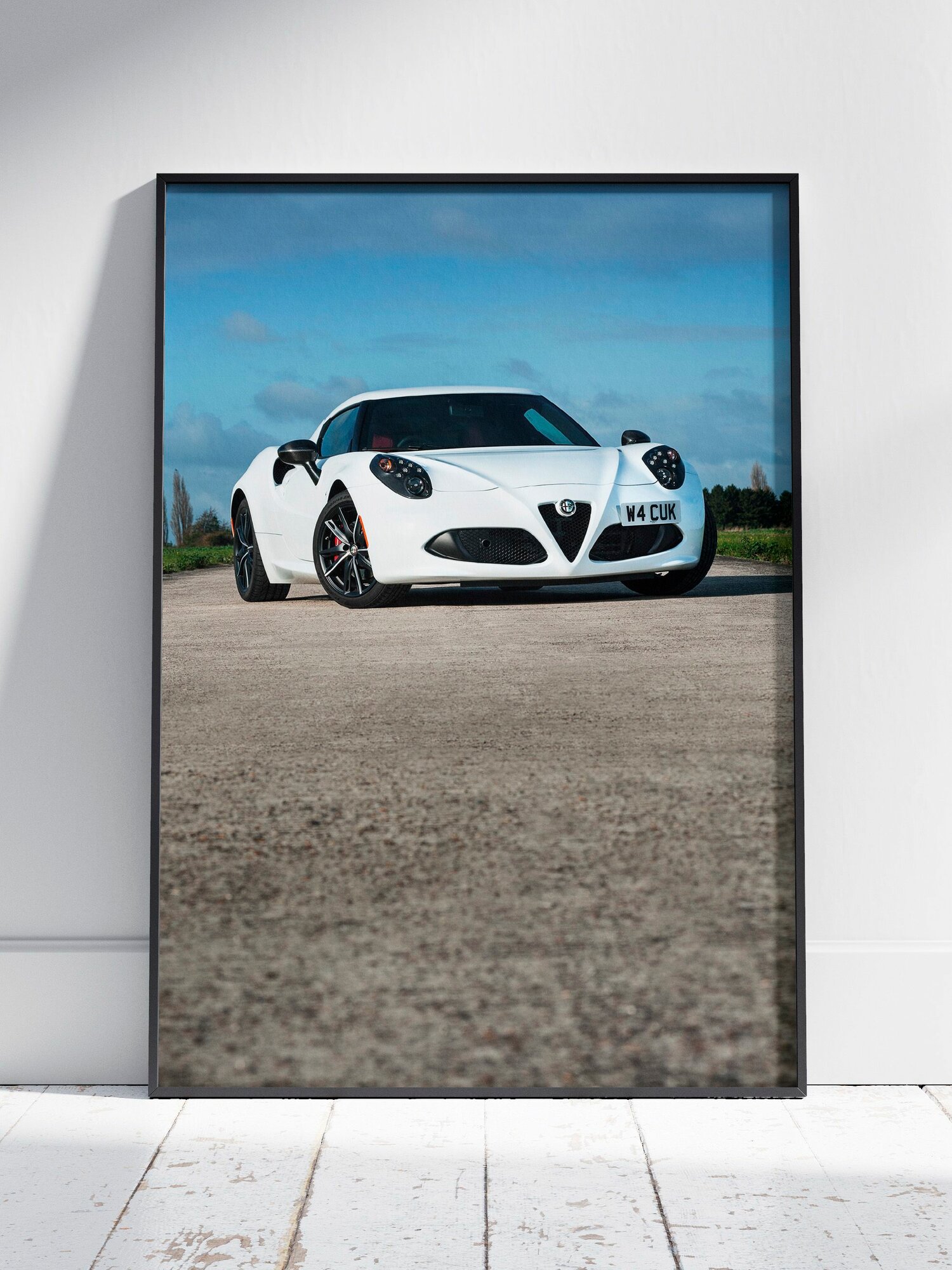Плакат на стену для интерьера Легенды Авто (Альфа Ромео 4C - Alfa Romeo 4C 3) - Постер по машине формата A4 (21x30 см)