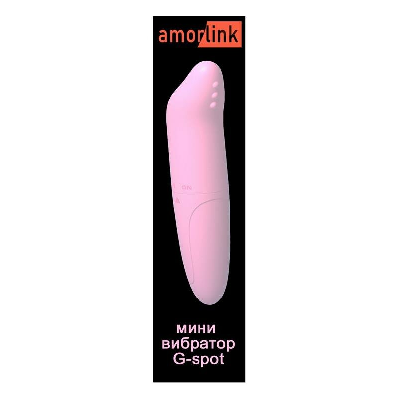 Вибратор Amorlink G-Spot, с клиторальной стимуляцией, для парной игры, розовый