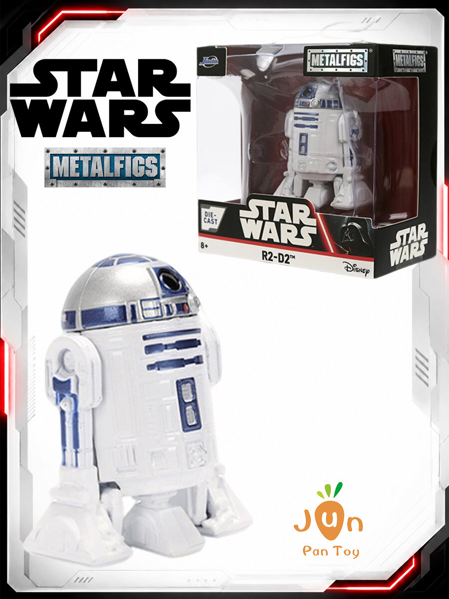 Jada Toys Star Wars Metalfigs R2-D2 / 2,5-дюймовая металлическая скульптура, отлитая под давлением, с подвижными соединениями, подходит для коллекционирования игрушек детьми старше 8 лет.