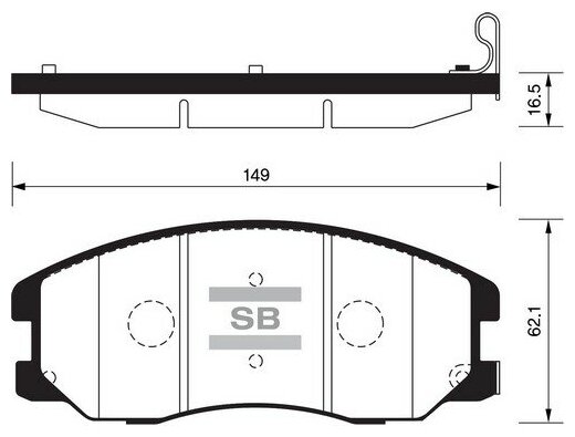 SANGSIN Колодки тоpм. пер. CHEVROLET CAPTIVA/OPEL ANTARA 2.0D/2.4/3.2 07-