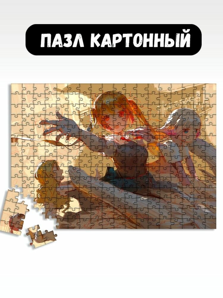 Пазл картонный А3: аниме дракон горничная госпожи кобаяши - 18043