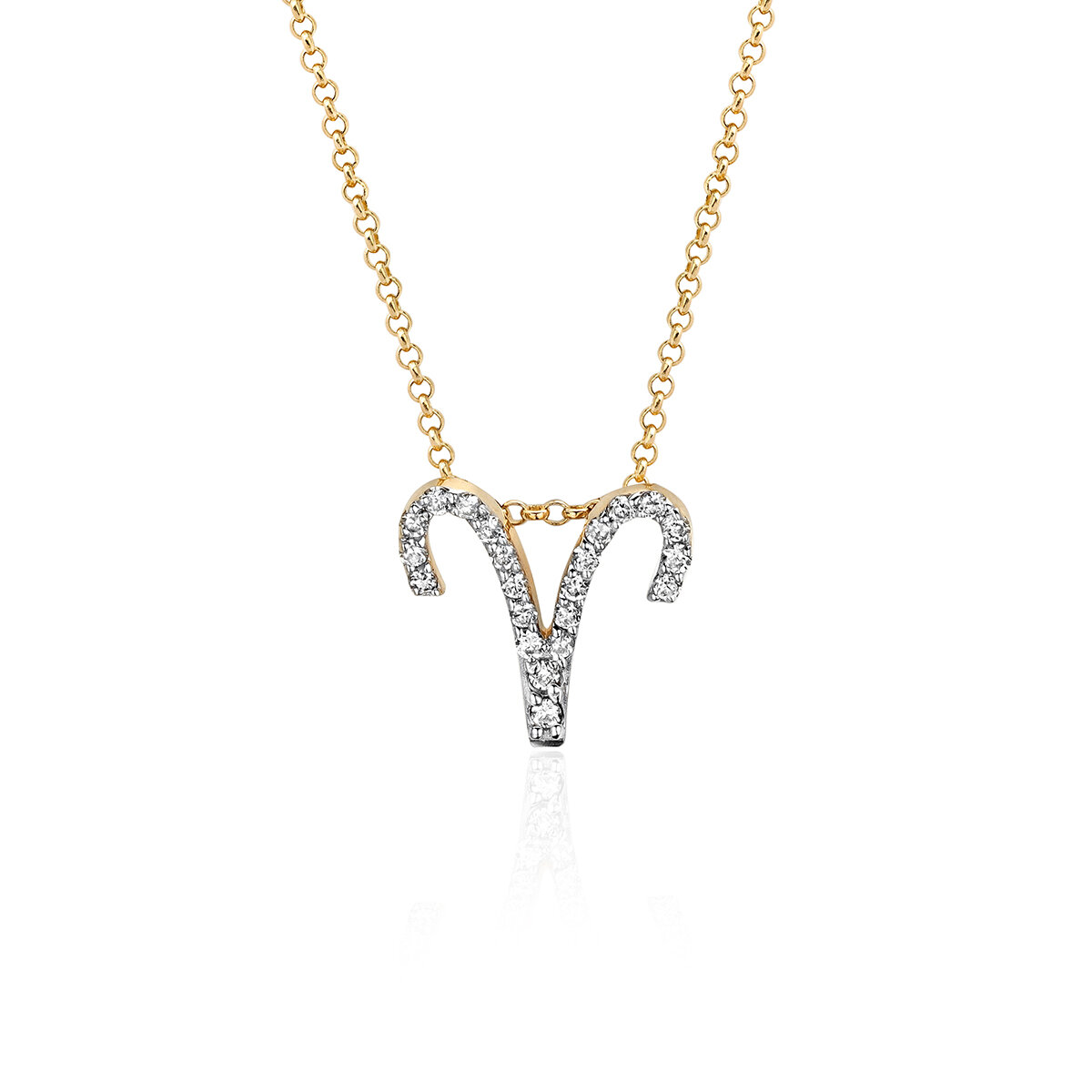 Колье, желтое золото, 585 проба, бриллиант