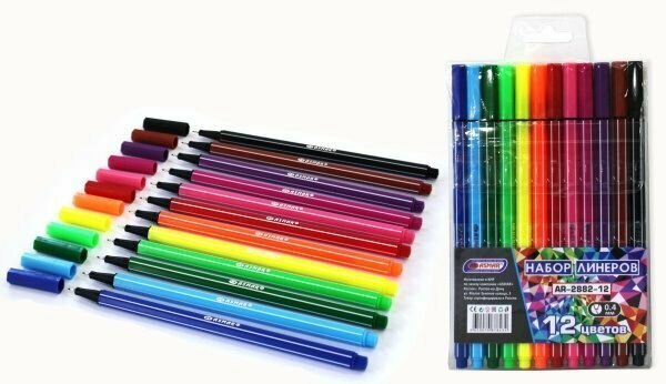 Набор линеров -12 цветов / толщина 0,04мм