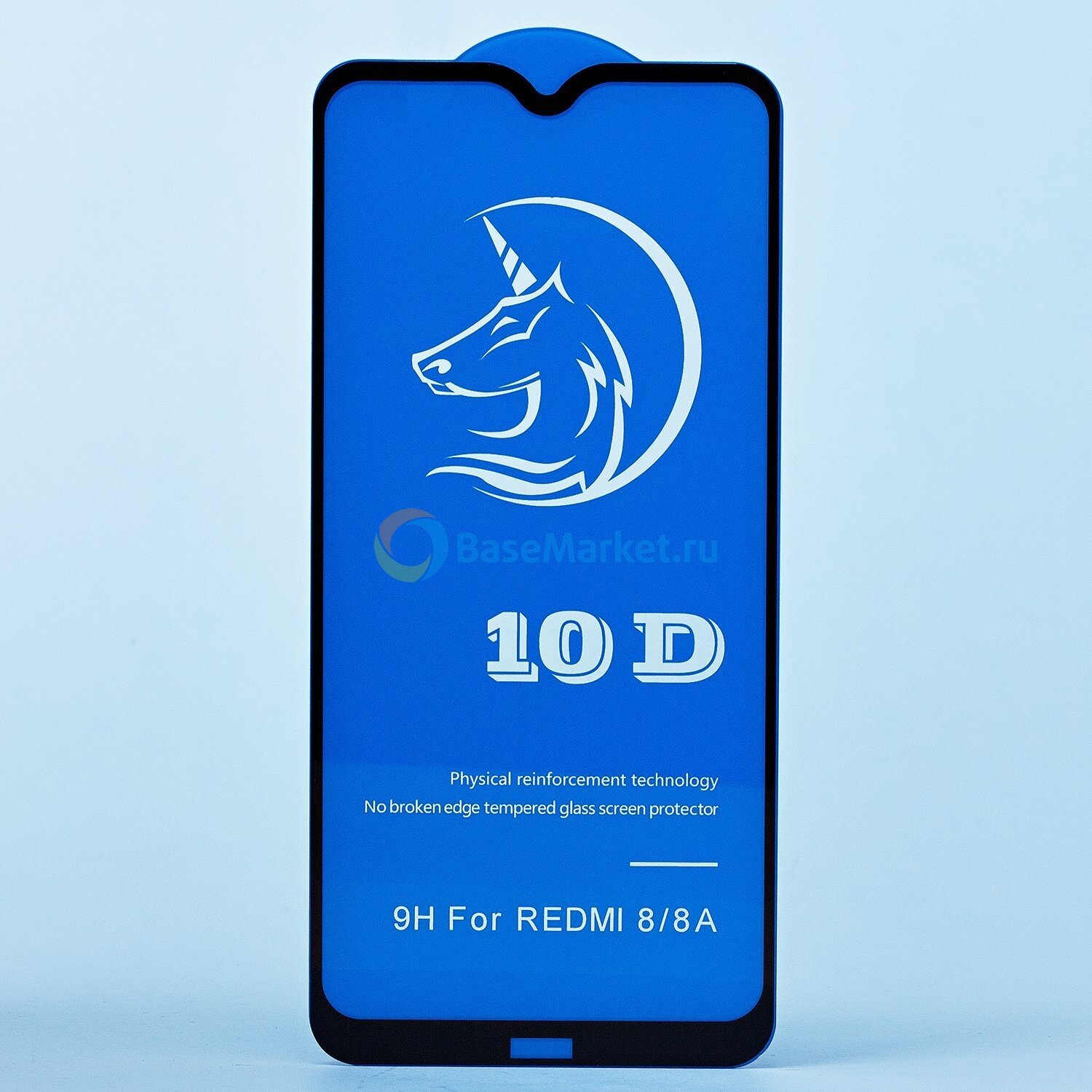 Защитное стекло для Xiaomi Redmi 8A (полное покрытие) (черное) (в упаковке)