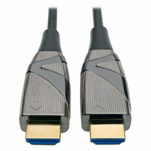Кабель аудио-видео Tripp Lite HDMI (m) - HDMI (m) , ver 2.0, 100м, GOLD, черный [p568-100m-fbr]