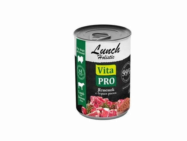 Vita Pro консервы для собак ягненок с бурым рисом,400 г