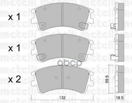 К-т дисков. тормоз. колодок Mazda 6 2002- F Metelli арт. 2204760