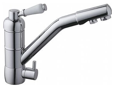 Смеситель LEDEME L4298-3, для кухни, с краном под фильтр, аэратор и поворотный излив