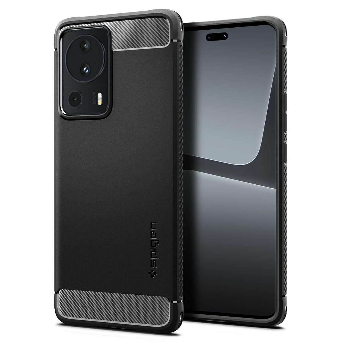 Чехол Spigen на Xiaomi 13 Lite (ACS05324) Rugged Armor / Спиген чехол для Ксиаоми 13 Лайт накладка, противоударный, с защитой камеры, черный