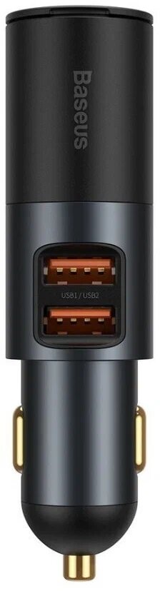 Автомобильный разветвитель прикуривателя Baseus Share Together Fast Charge Car Charger with Cigarette Lighter Expansion Port U U 120W (CCBT-D0G)