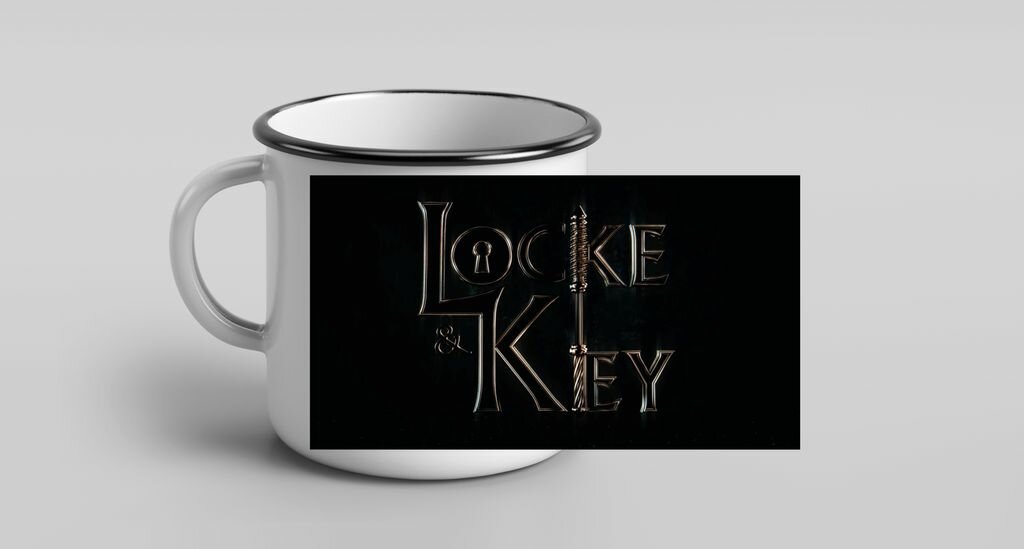 Кружка металлическая эмалированная ключи локков , LOCKE & KEY №6