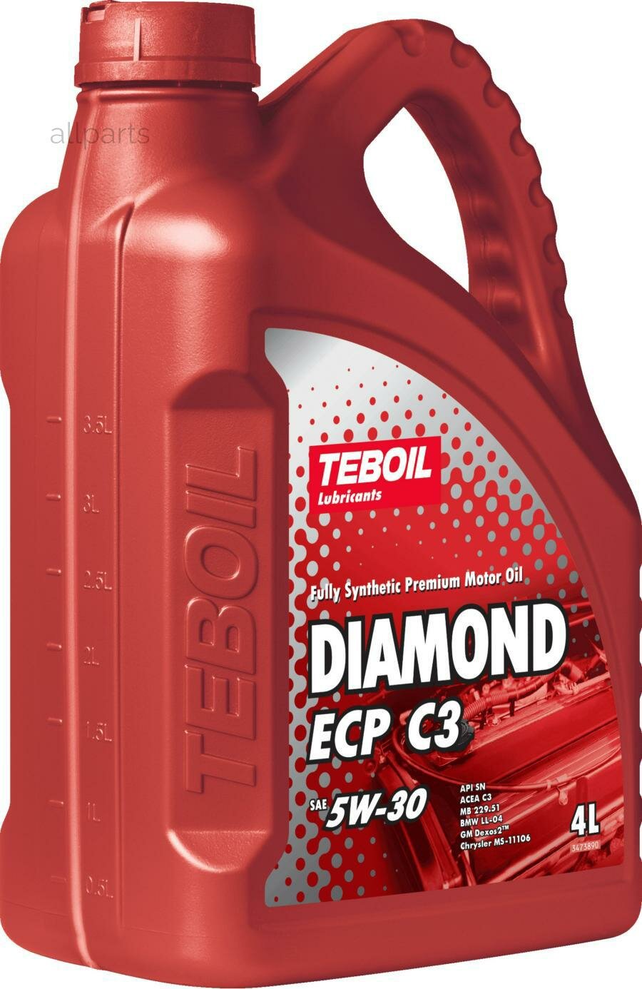 TEBOIL 3453876 Масло моторное TEBOIL Diamond ECP C3 5W-30 синтетическое 4 л 3453876