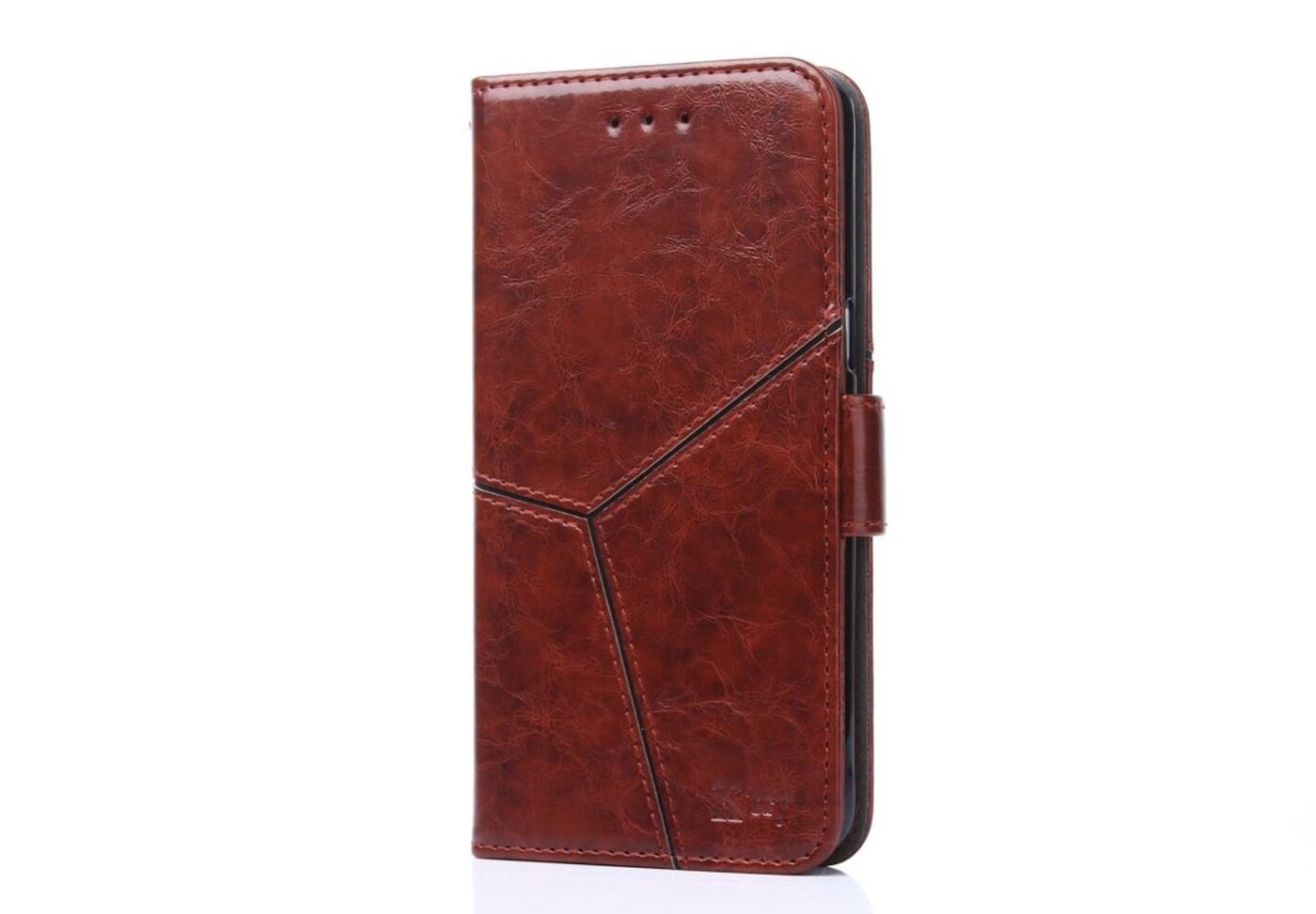 Чехол-книжка Чехол. ру «Ktry Cucitura geometrica» для Oppo F5 из качественной импортной кожи прошитый по контуру с необычным геометрическим швом цве.