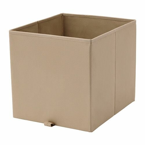 IKEA Короб с петелькой KOSINGEN для хранения вещей, 33x38x33 см, бежевый (из Финляндии)
