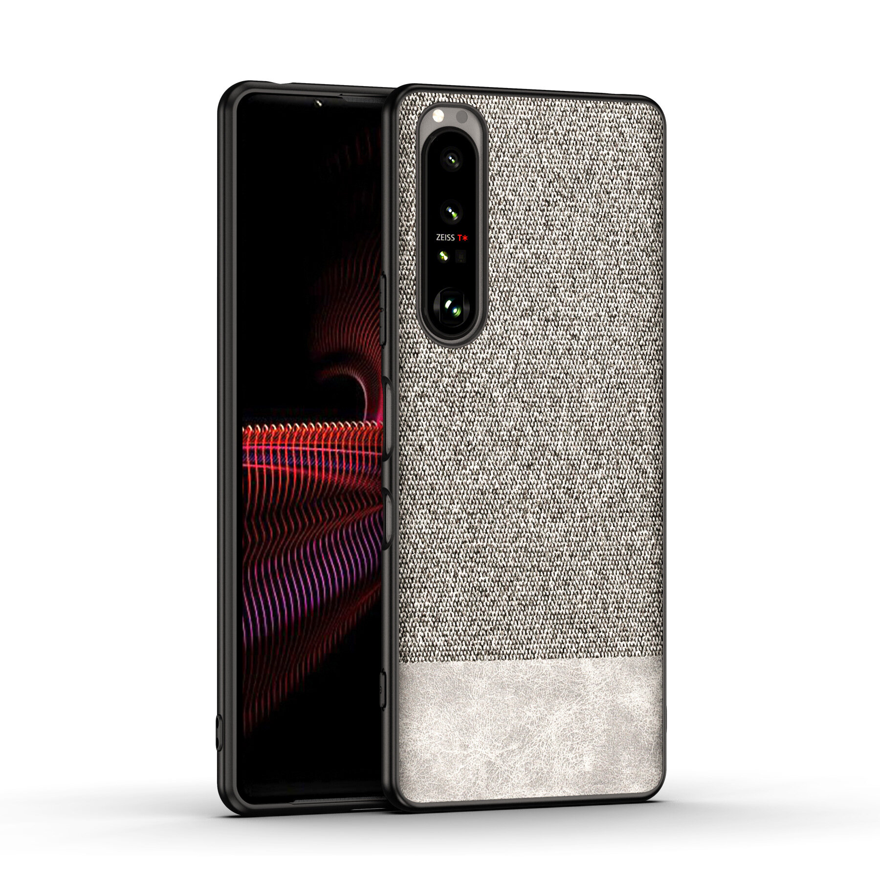 Чехол крышка-накладка MyPads для Sony Xperia 1 III (1-3) из качественного силикона с текстурным покрытием, серая