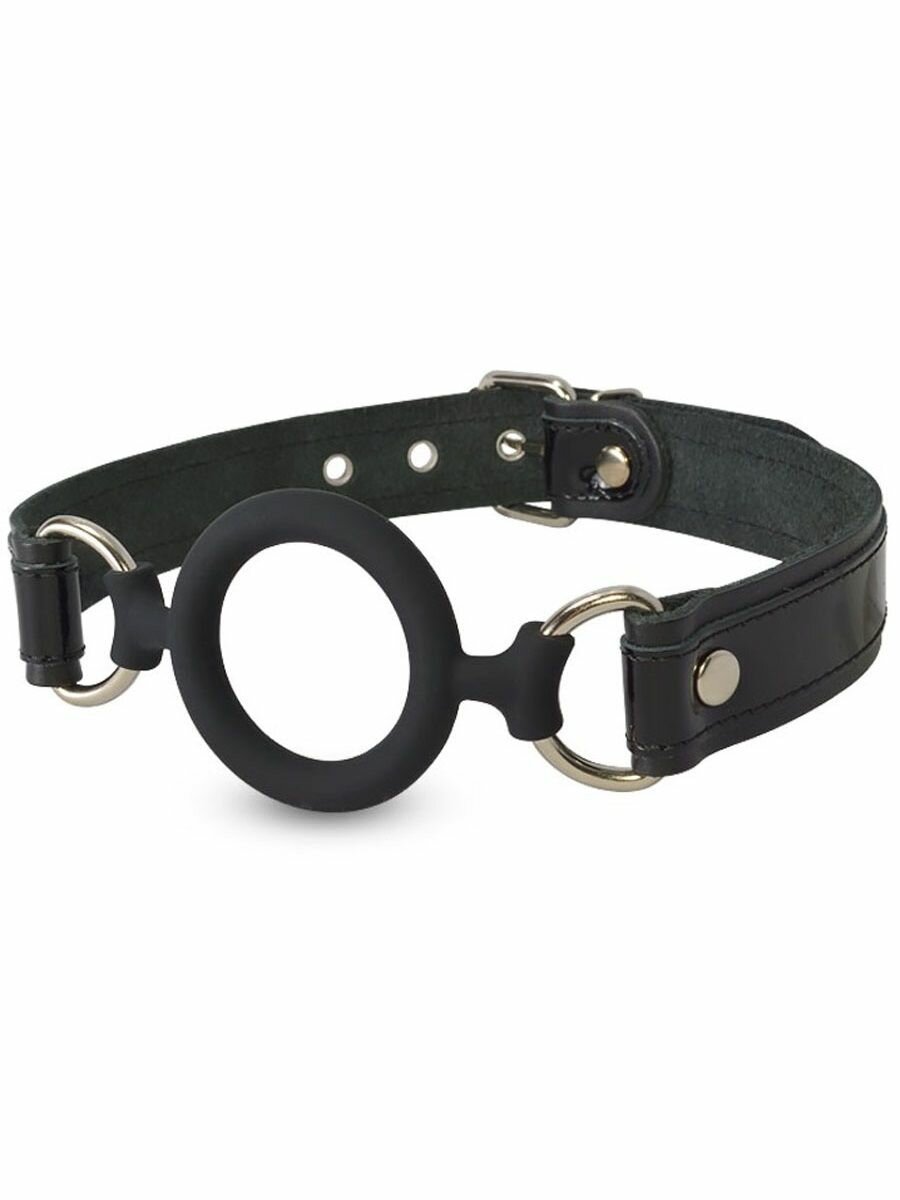 Кляп-рамка с силиконовым кольцом и кожаным ремешком, 5см