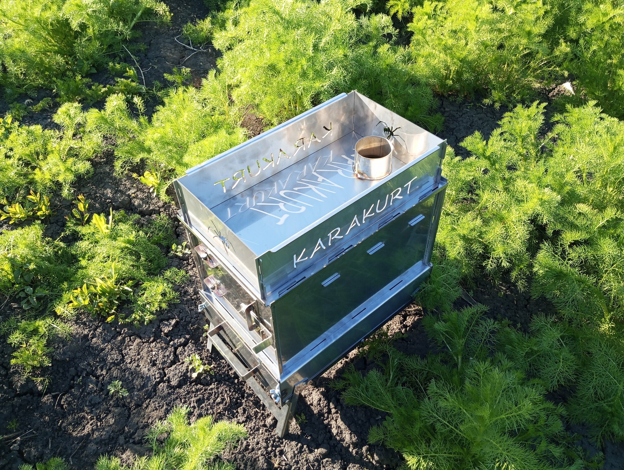 Печь разборная для мобильной бани из нержавеющей стали